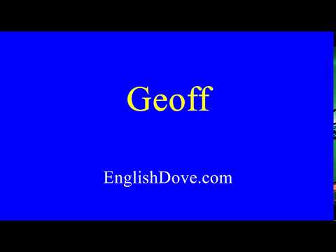 How to pronounce Geoff in American English.