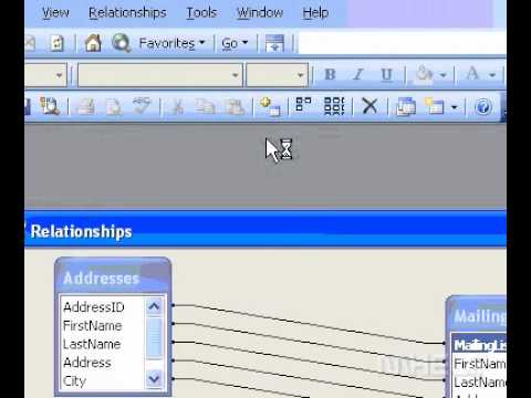 Microsoft Office Access 2003 Delete a relationship