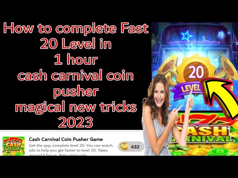 How to complete Fast 20 Level cash carnival coin pusher game 2023