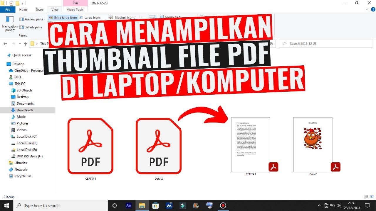 How to Display PDF File Thumbnails on a Laptop/Computer