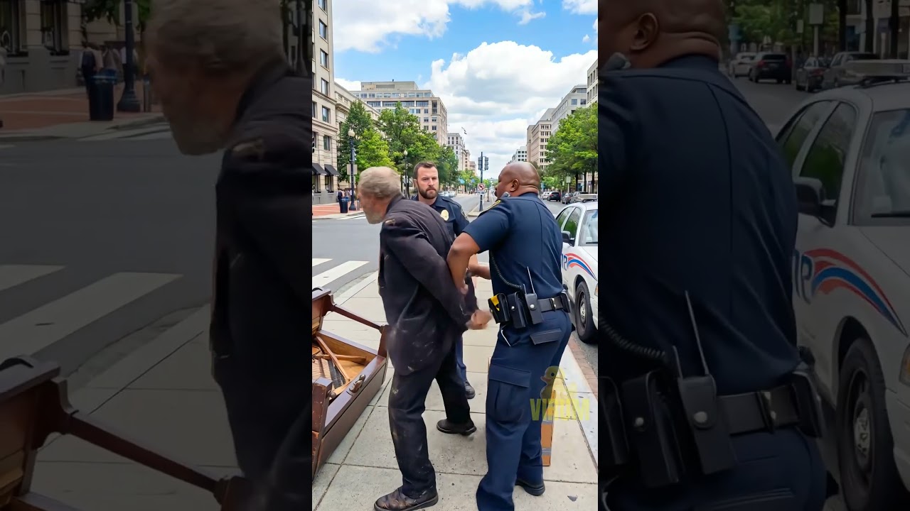 The Officers Replaced His Street Piano With A Stage #shorts #kindness
