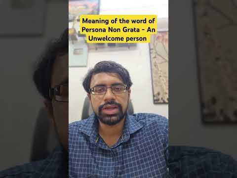 Persona Non Grata Meaning: An Unwelcome Person #PersonaNonGrata #Vocabulary #Shorts #Learn #Latin