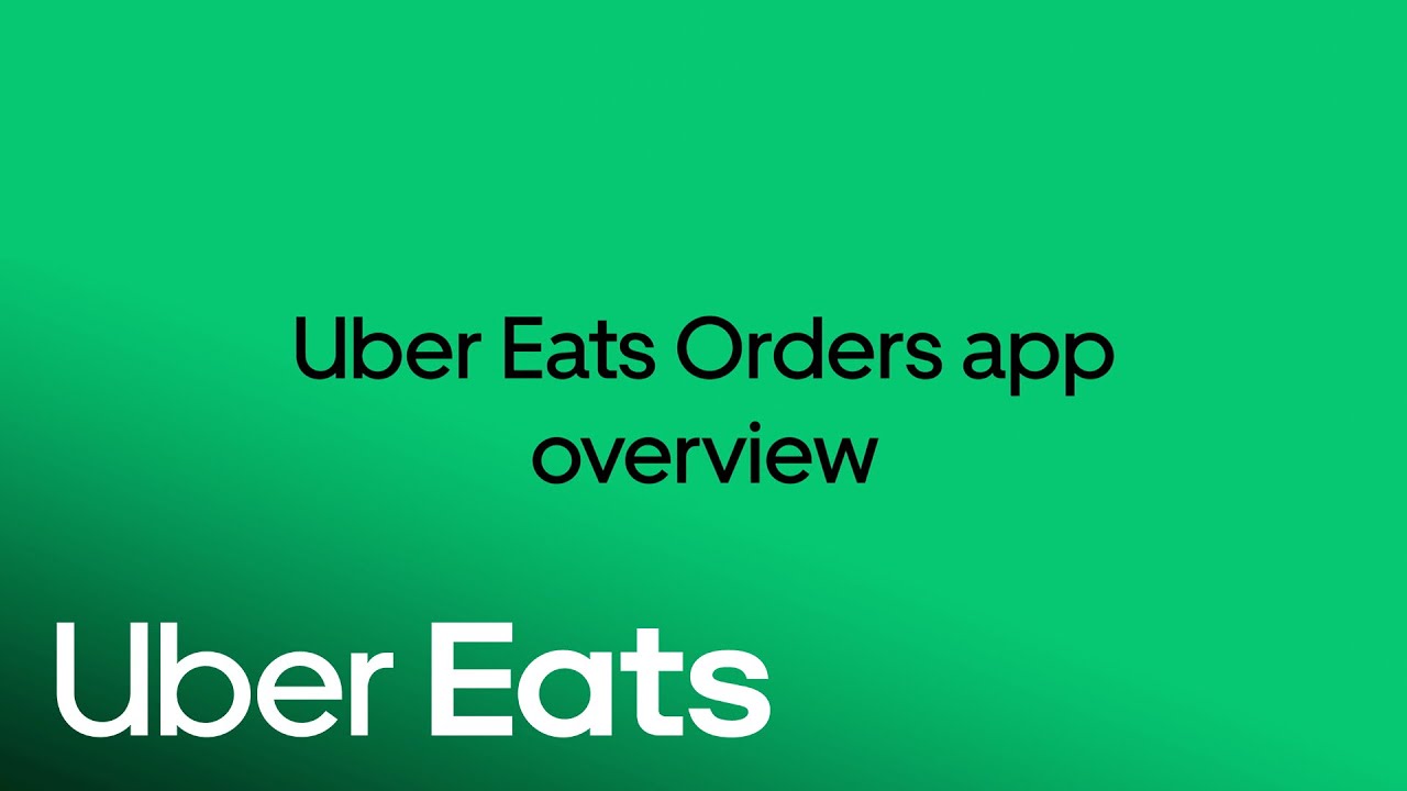 Uber Eats Orders Overview | Uber Eats