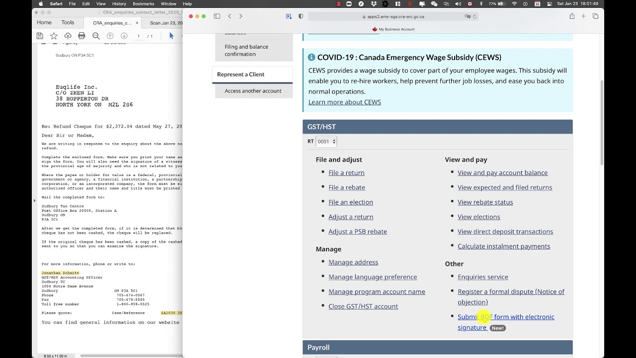 Another way to submit files to CRA