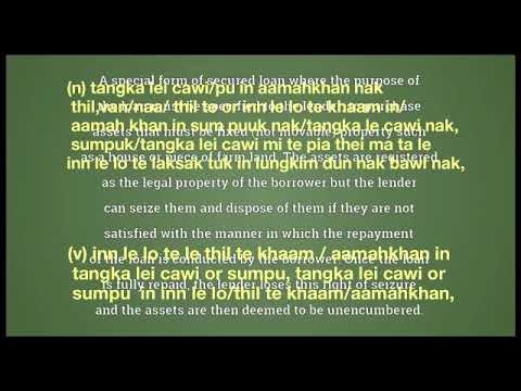 mortgage meaning in English Ngawn
