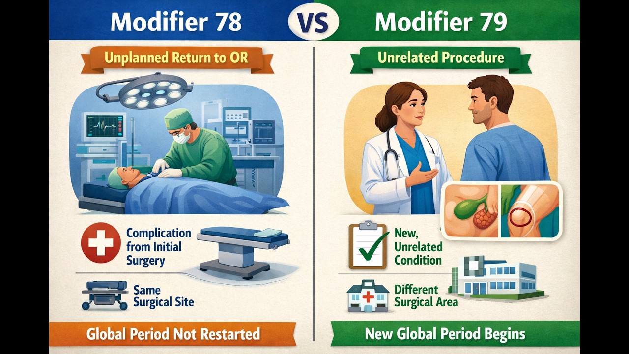 Global Surgical Package & Modifier 78 vs. Modifier 79.