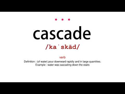How to pronounce cascade - Vocab Today