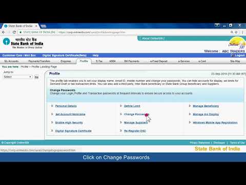 SBI Corporate Internet Banking Login Password.mp4@startuppromoter