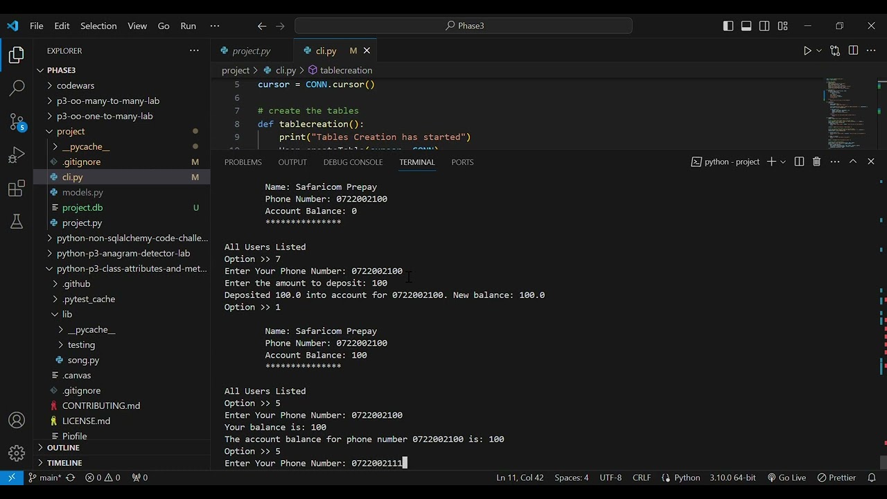 Python Command Line Interface(CLI) Project