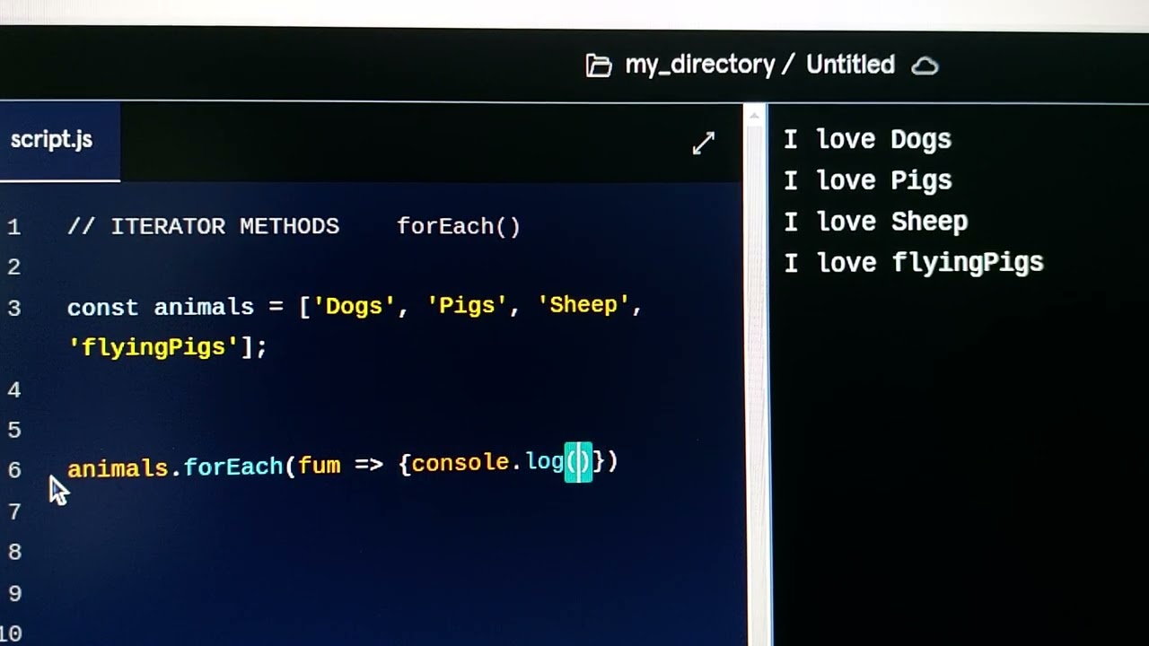 JavaScript Basics: Iterator Methods forEach