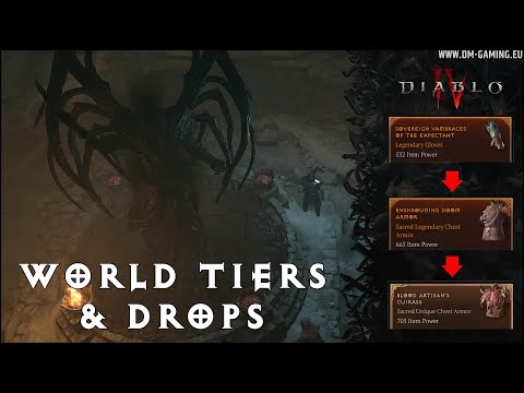 World tiers Diablo 4 and legendary, sacred, unique and ancestral drops !