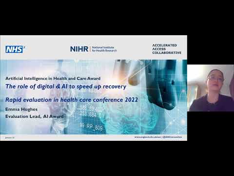 Digital services, AI and health and social care recovery | Rapid Evaluation Conference 2022