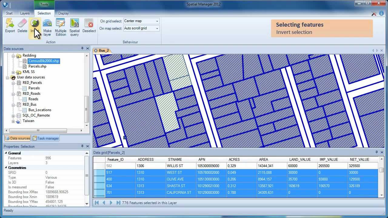 Spatial Manager - Features and data Tutorial