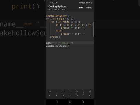 Python Program to Print a Hollow Square Pattern