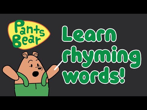 Rhyming Words for Kids | Phonic Rhyming Words | Rhyming Words for Kindergarten | Pants Bear