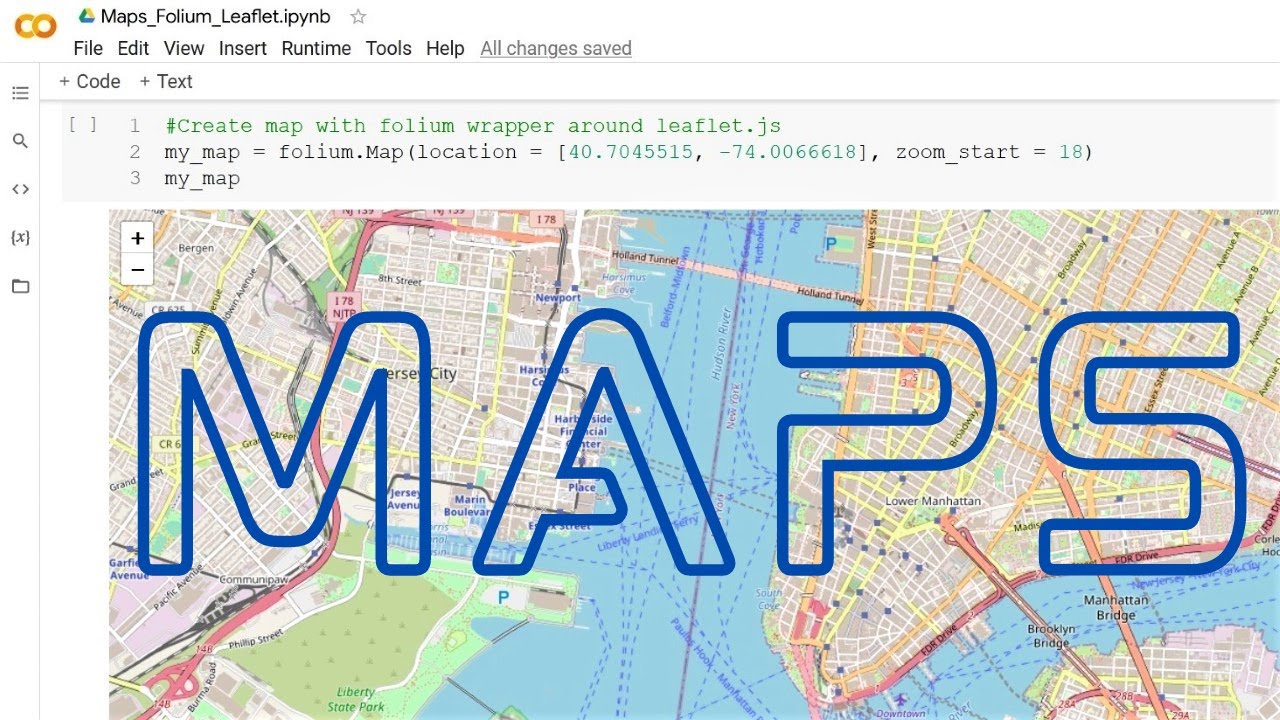 Interactive Maps in Python on COLAB + FOLIUM & GEOPANDAS