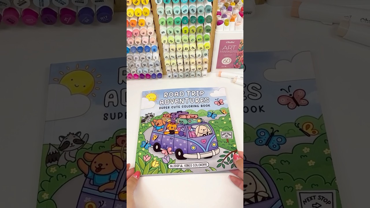 Take a relaxing journey through our Road Trip Adventure coloring pages! 🚗🌄 #coloring #colors