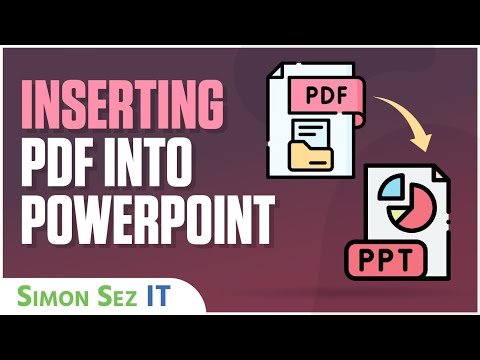 Inserting a PDF into PowerPoint