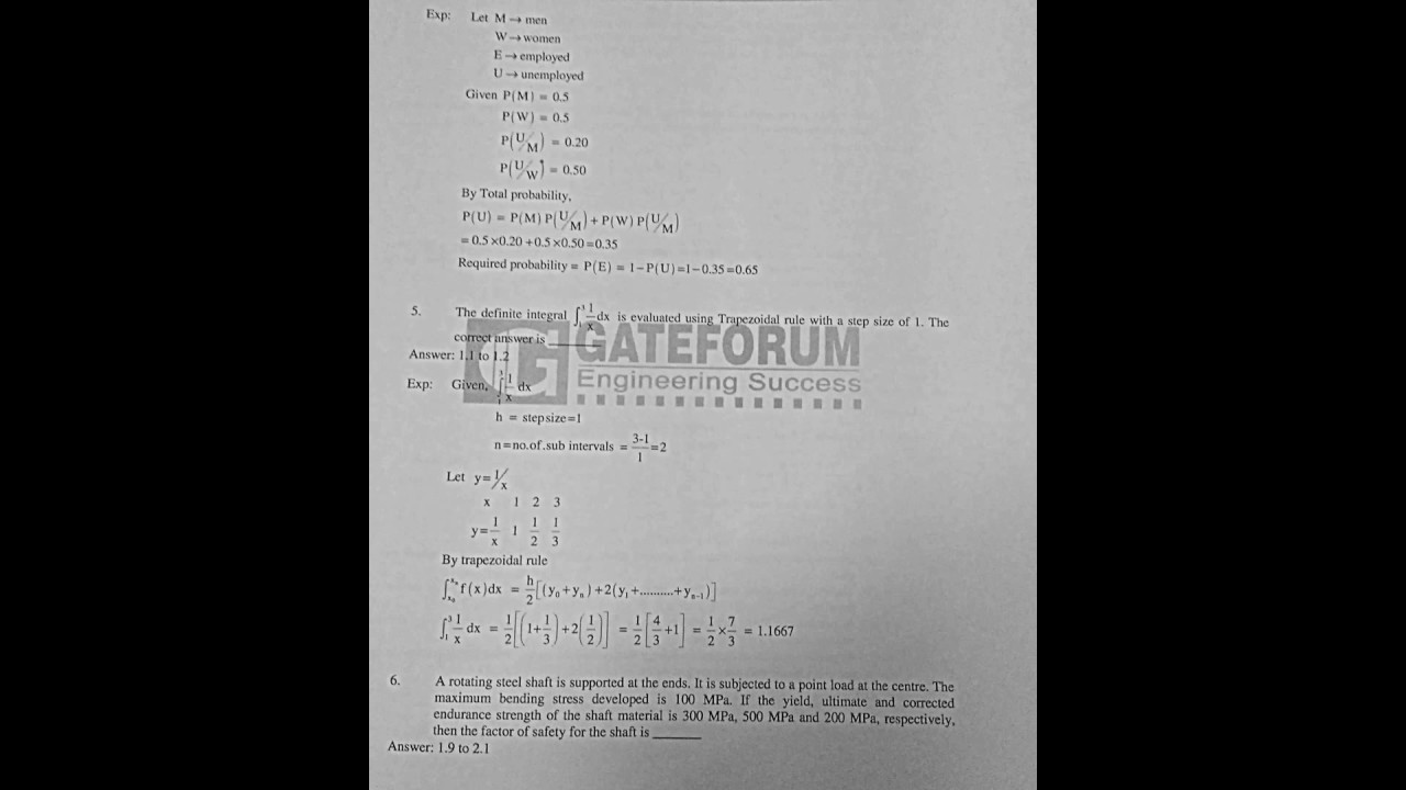 Gate 2014 Mechanical paper with solutions