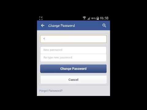 Change Your Facebook Password on Android App