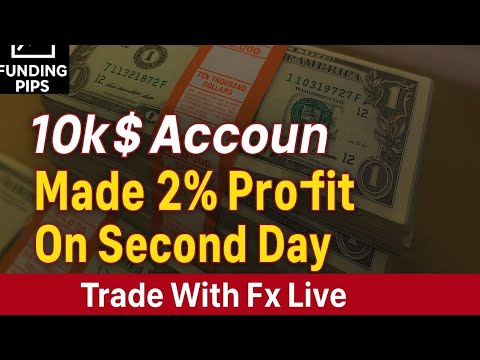 Fx Live Funding Pips 10k First Step Account 2.05% profit made on second day