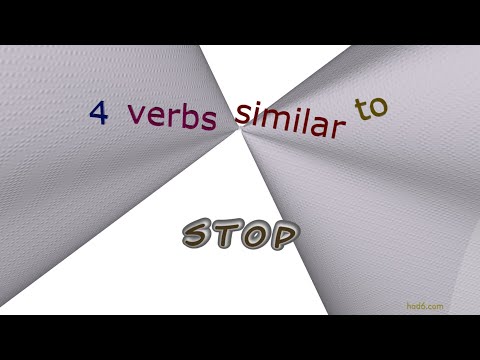 stop - 6 verbs which are synonyms to stop (sentence examples)