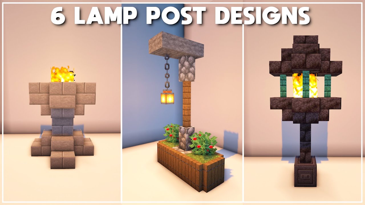 Minecraft: 6 Unique Lamp Post / Lantern Designs [Tutorial] 2020