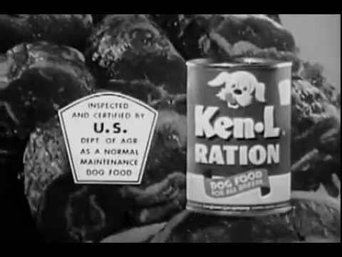 VINTAGE 1959 KEN L RATION DOG FOOD COMMERCIAL. MAN AND HIS BEST FRIEND - HIS DOG.