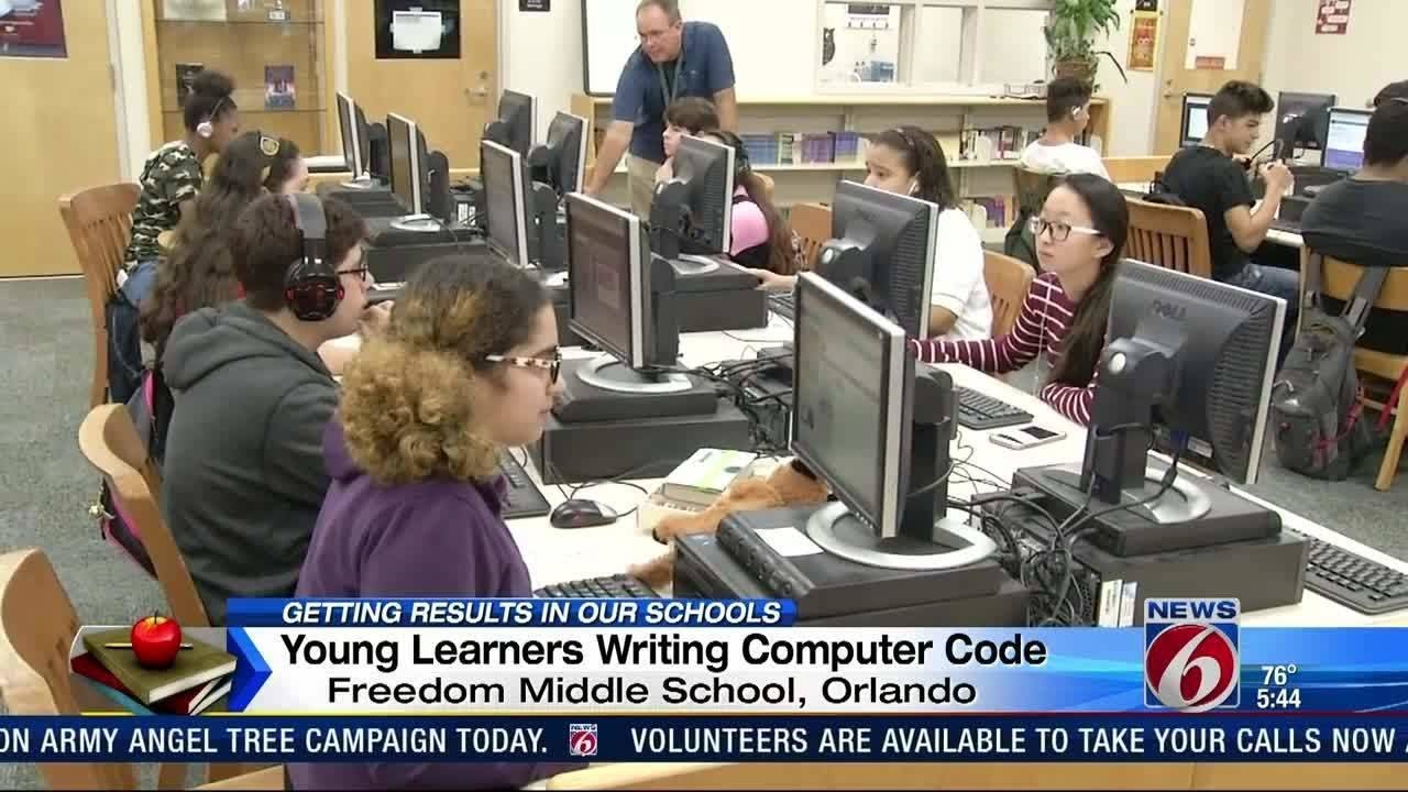 Students learn to write code at local middle school