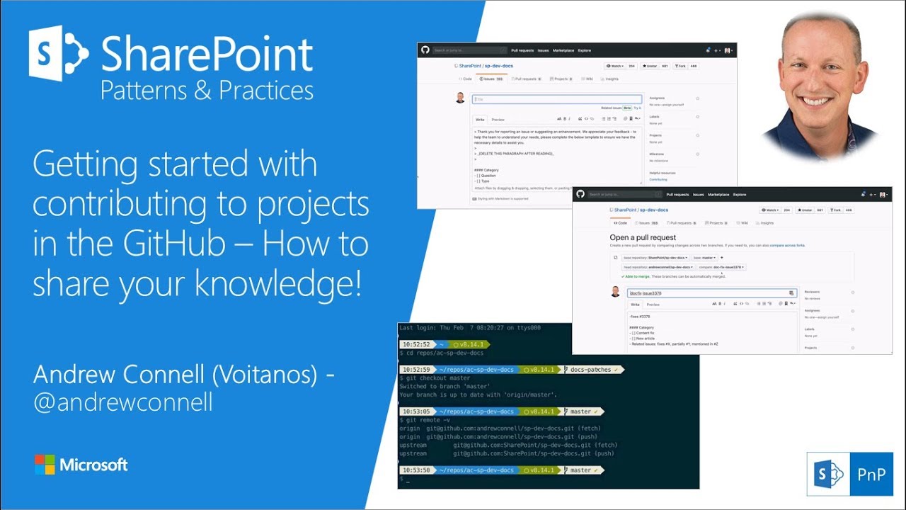 Community Demo - Getting started on using GitHub to contribute to SharePoint dev community