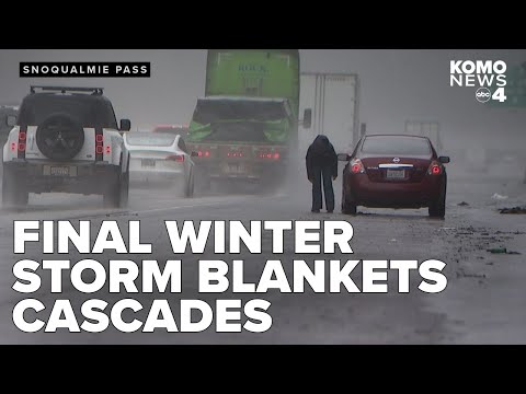 Winter storm blankets Cascades with fresh snow, drivers urged to take caution