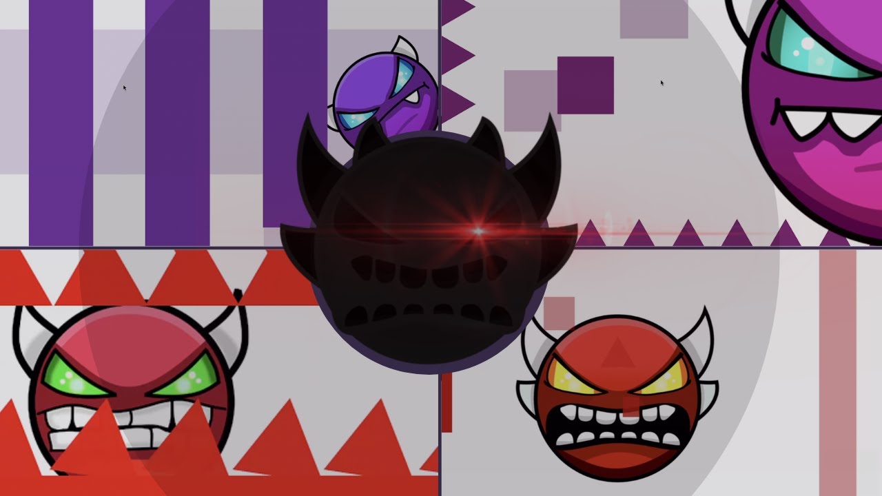 If Geometry Dash DEMON FACES were BOSSFIGHTS in POWERPOINT