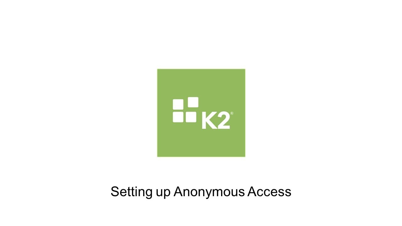 Setting up Anonymous Forms access