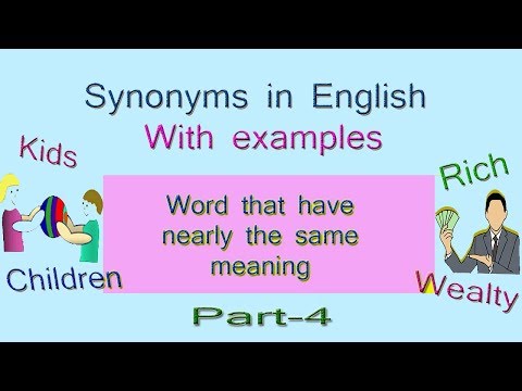 Synonyms in English with example part-4 | Common Synonyms in English