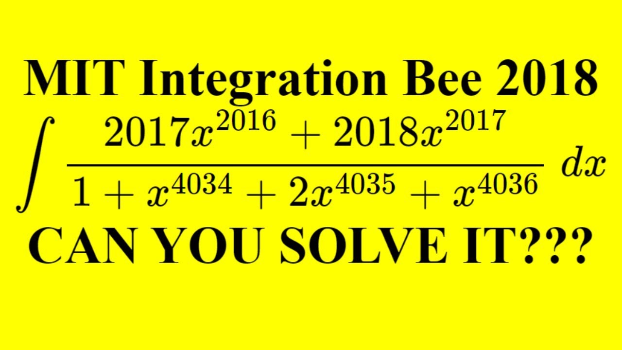 MIT Integration Bee 2018 #13
