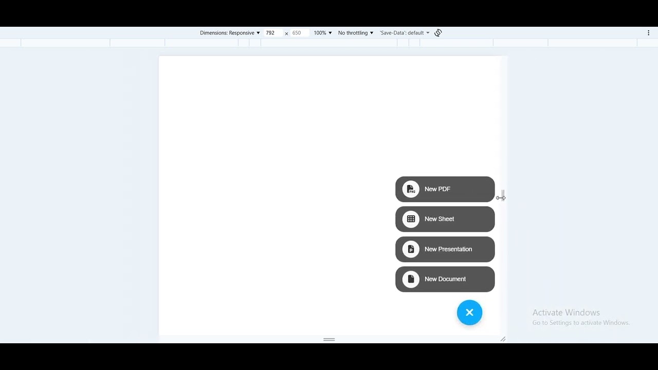 Document Action Floating Button | HTML CSS JavaScript UI (Responsive)