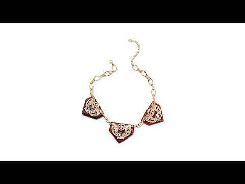 Cara Couture TortoiseColor Station Necklace