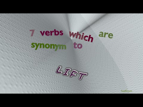 lift - 10 verbs synonym to lift (sentence examples)