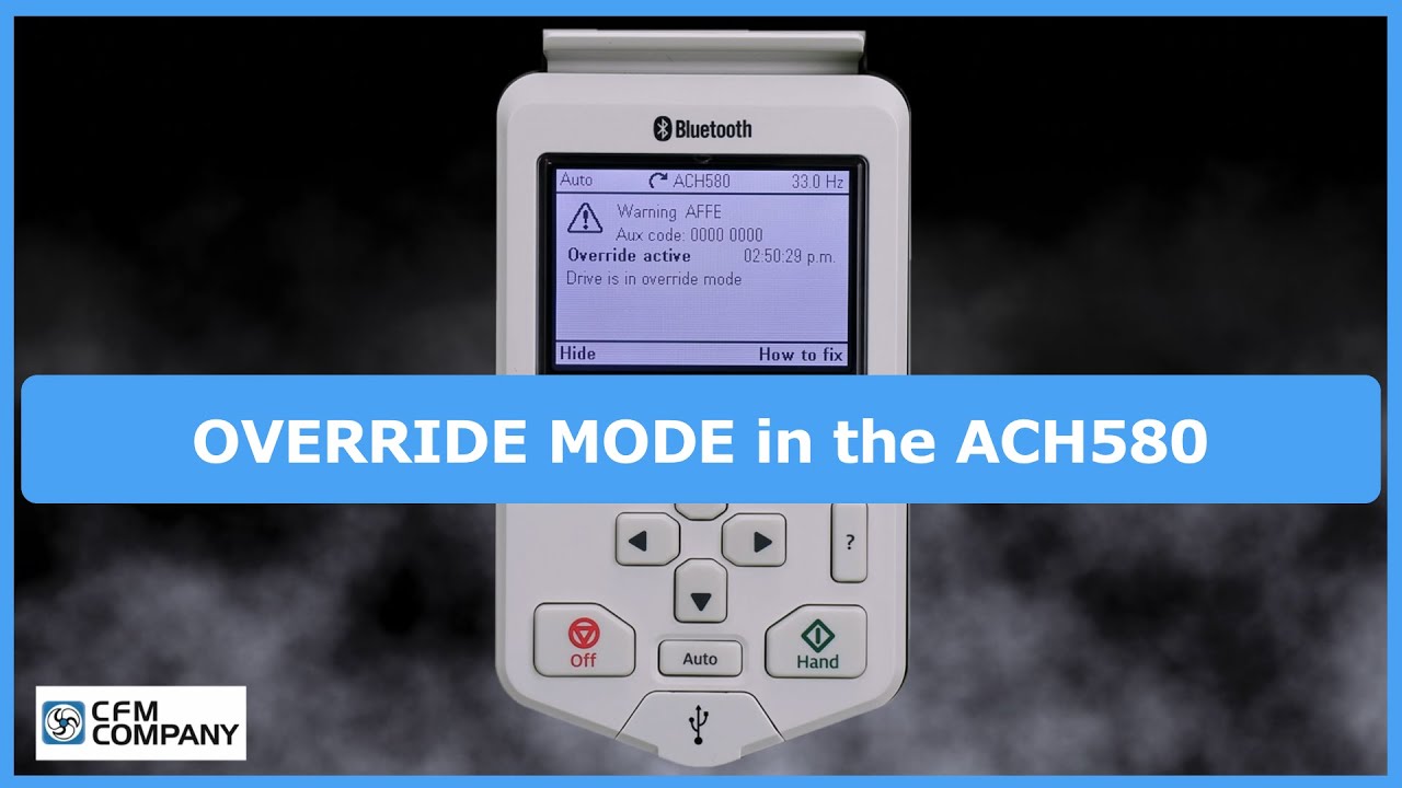 Override Mode in the ABB ACH580 drive
