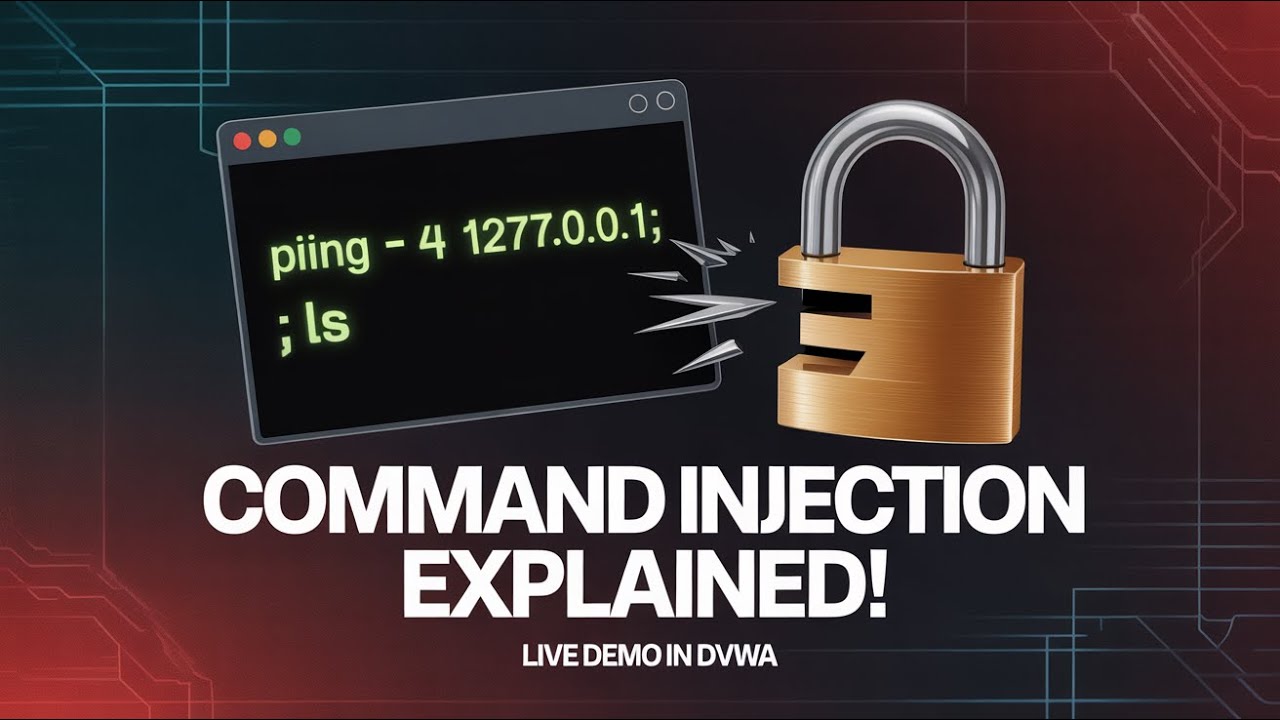 Command Injection Explained with DVWA | Web Application Security Tutorial