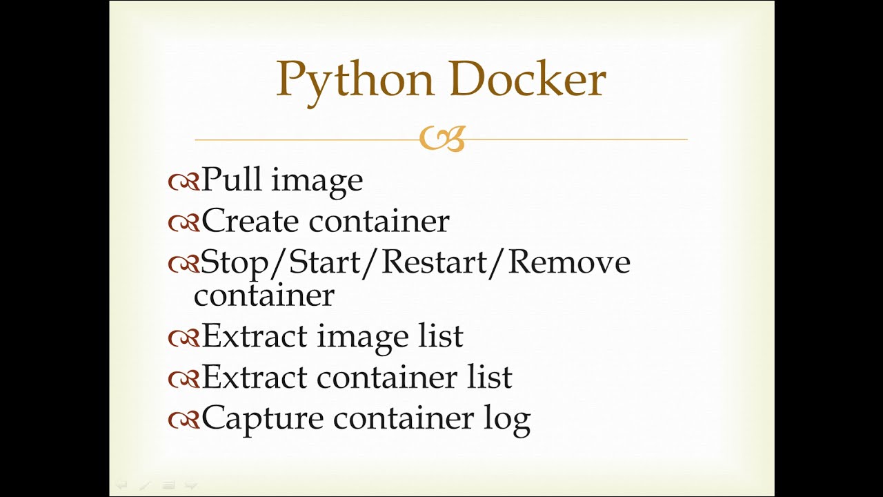 Python-Docker (How to control docker images/containers through coding) - Part1