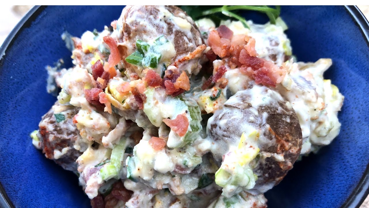 BACON AND BLUE CHEESE POTATO SALAD | THE BEST POTATO SALAD