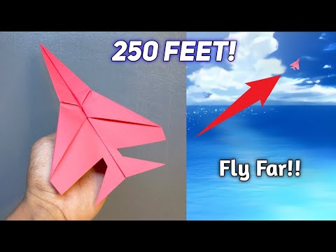 Over 250 feet - How to make a paper airplane that flies far || EASY Paper Plane that FLY FAR!