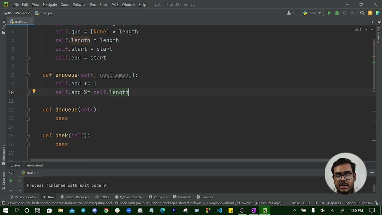 Queue in Python | Sample Question : Code