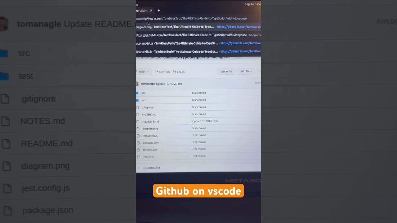 Github repo in a VS-Code theme #coding#javascriptframework #code#github#