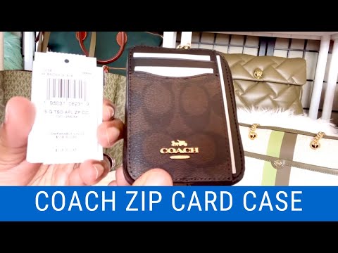Coach Zip Card Case - Keep Your Credit, ID and Bills Safe Inside