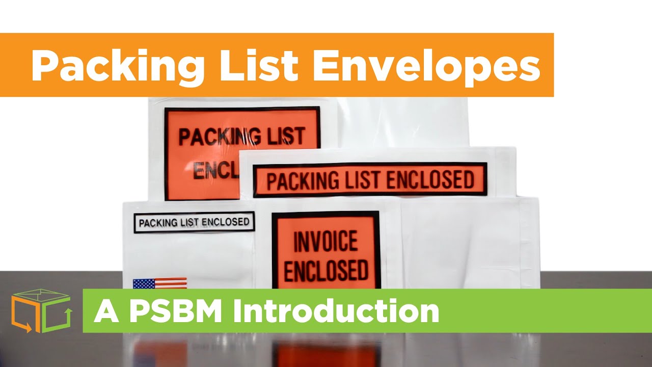 Packaging List Envelopes | A PSBM Introduction