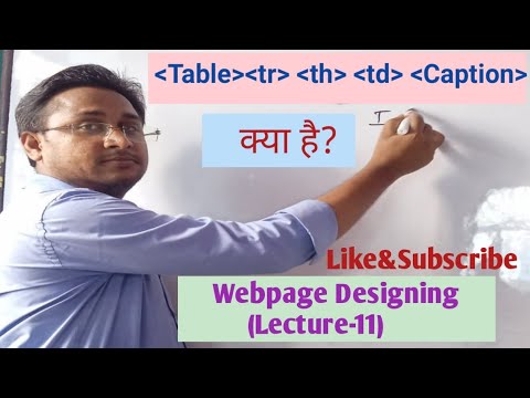 What is Table tags, tr, th, td and captions tags in Html | | Webpage Designing (Lecture-11)