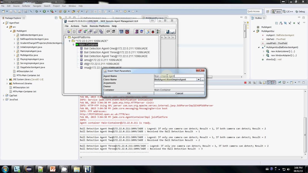 Java Agent Development framework:  JADE Simulation