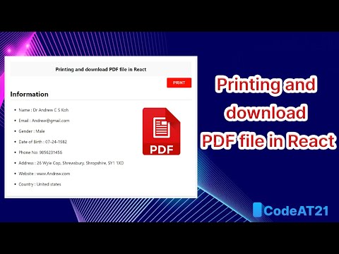 Printing and download PDF file in React